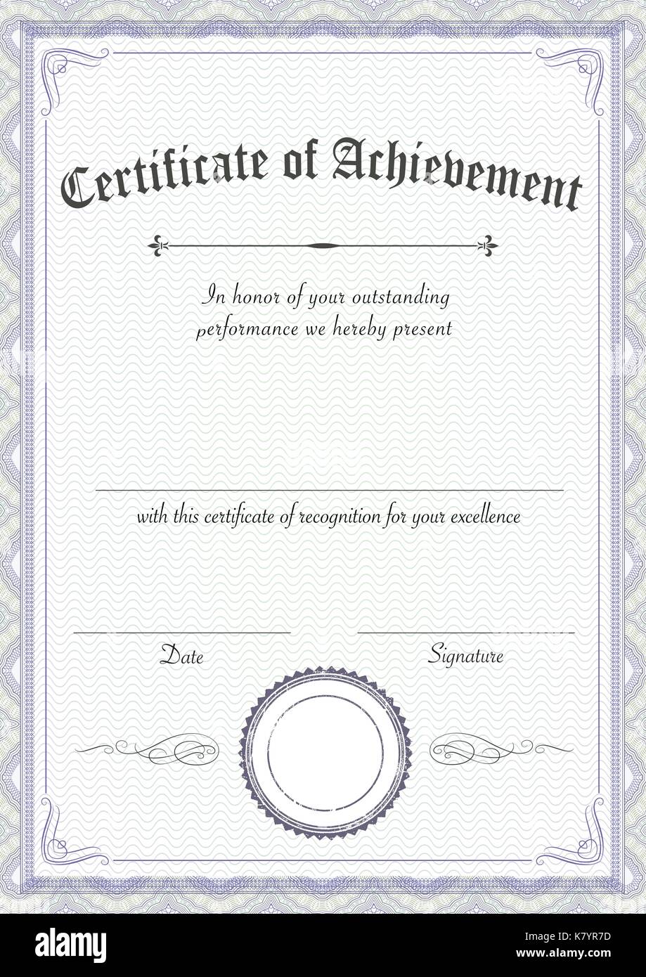 A3 international paper size - Vertical classic and retro certificate of ...