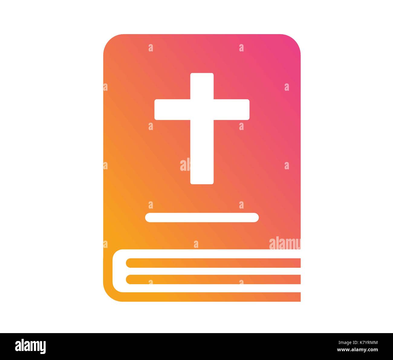 The colorful gradient isolated glitter golden holy bible book icon Stock Vector Image & Art - Alamy