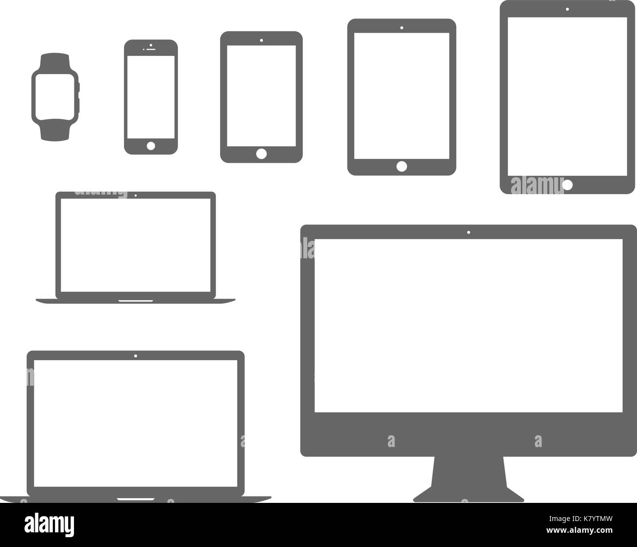 Laptop tablet mobile phone Stock Vector Images - Alamy