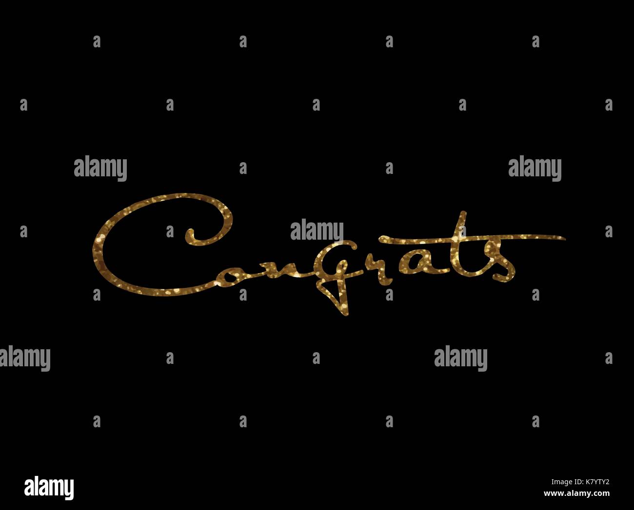 The Golden glitter isolated hand writing word Congrats Stock Vector ...