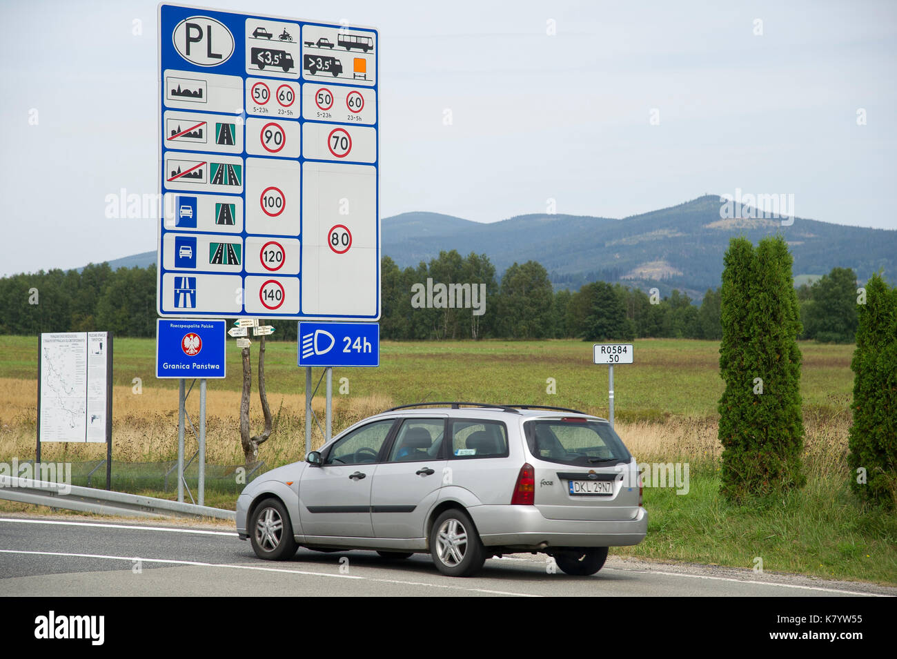 Border sign poland czech republic hi-res stock photography and images ...