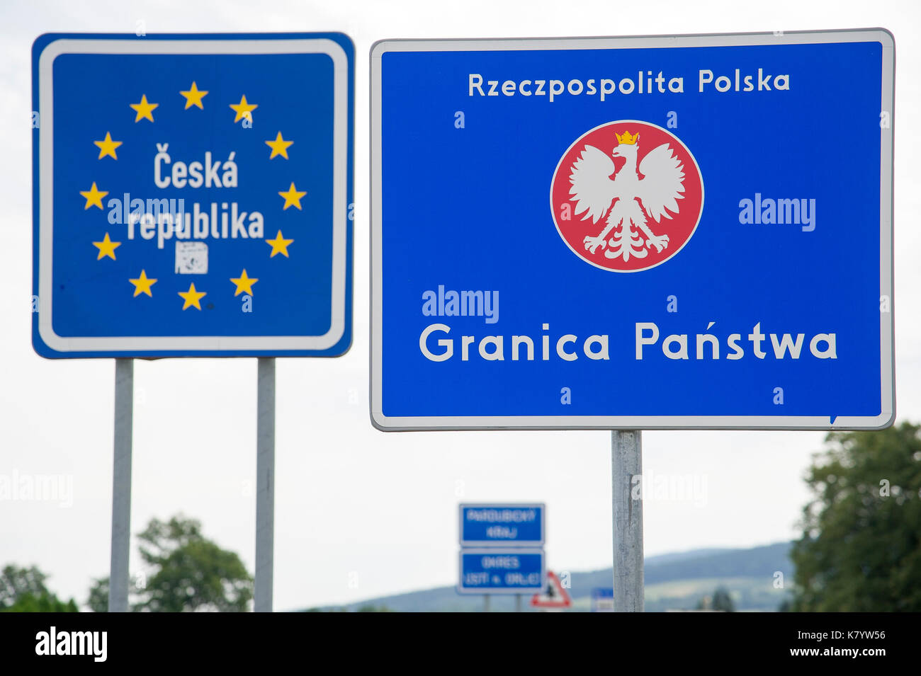 Border Sign Poland Czech Republic High Resolution Stock Photography and ...