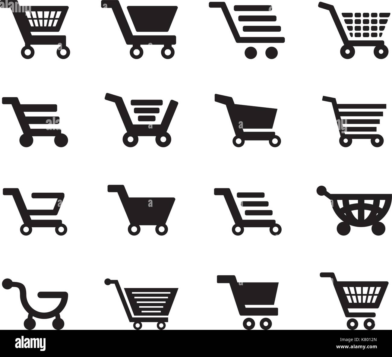 Shopping cart silhouette Stock Vector Images - Alamy