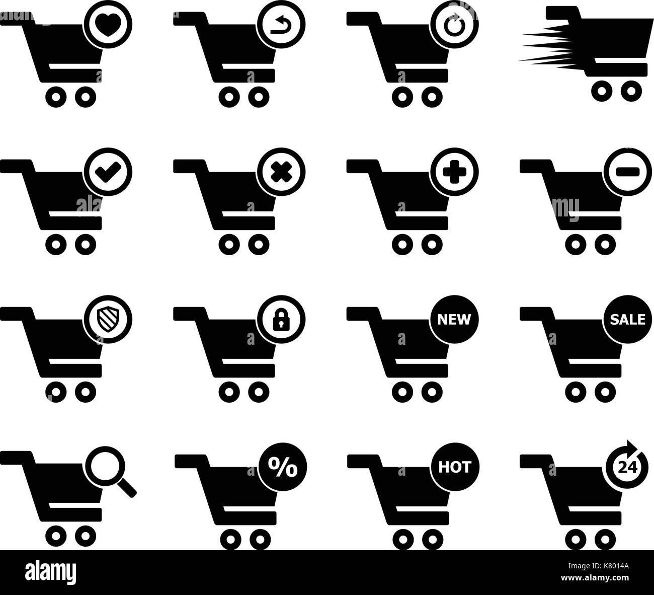 Shopping cart silhouette Stock Vector Images - Alamy