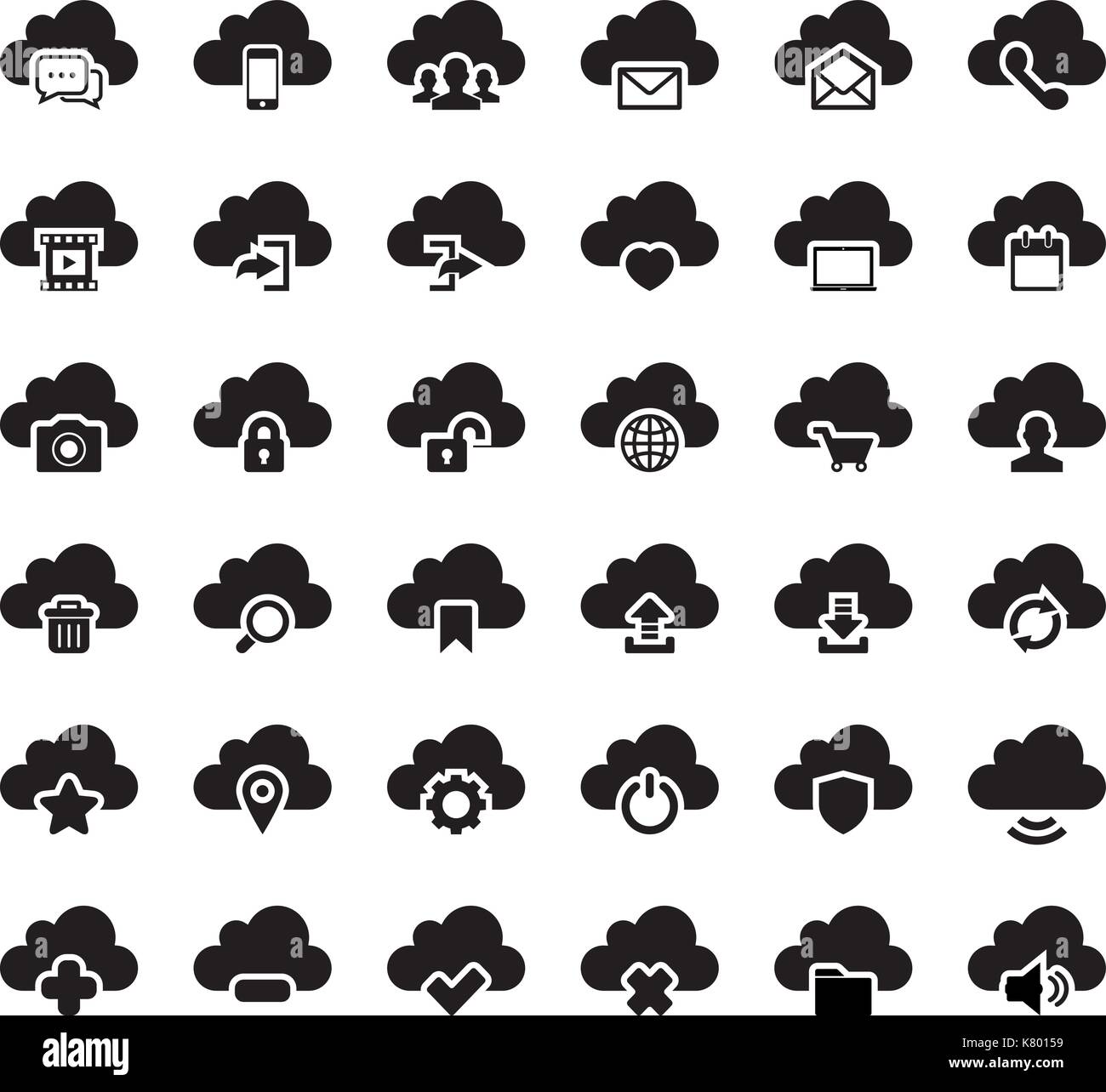 Cloud computing communication icon Stock Vector Images - Alamy