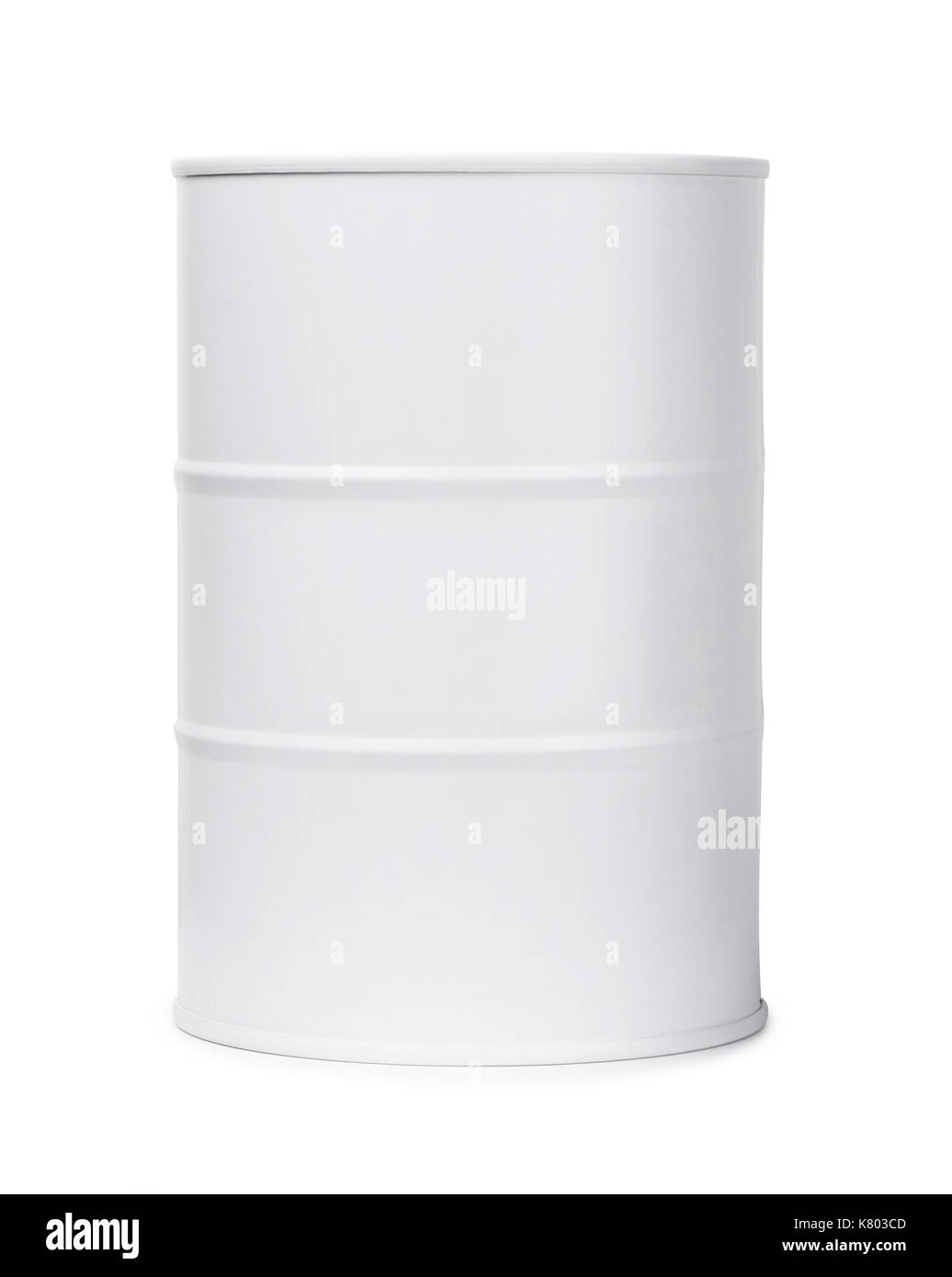 White barrel of fuel or chemicals isolated on a white background Stock ...