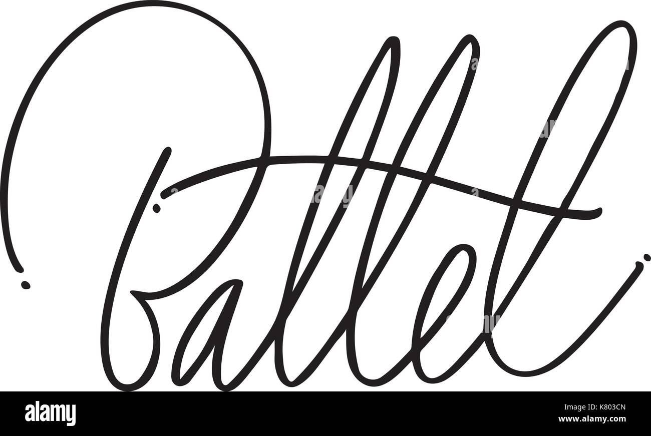 Hand drawn lettering. Ballet calligraphy. Vector illustration Stock ...