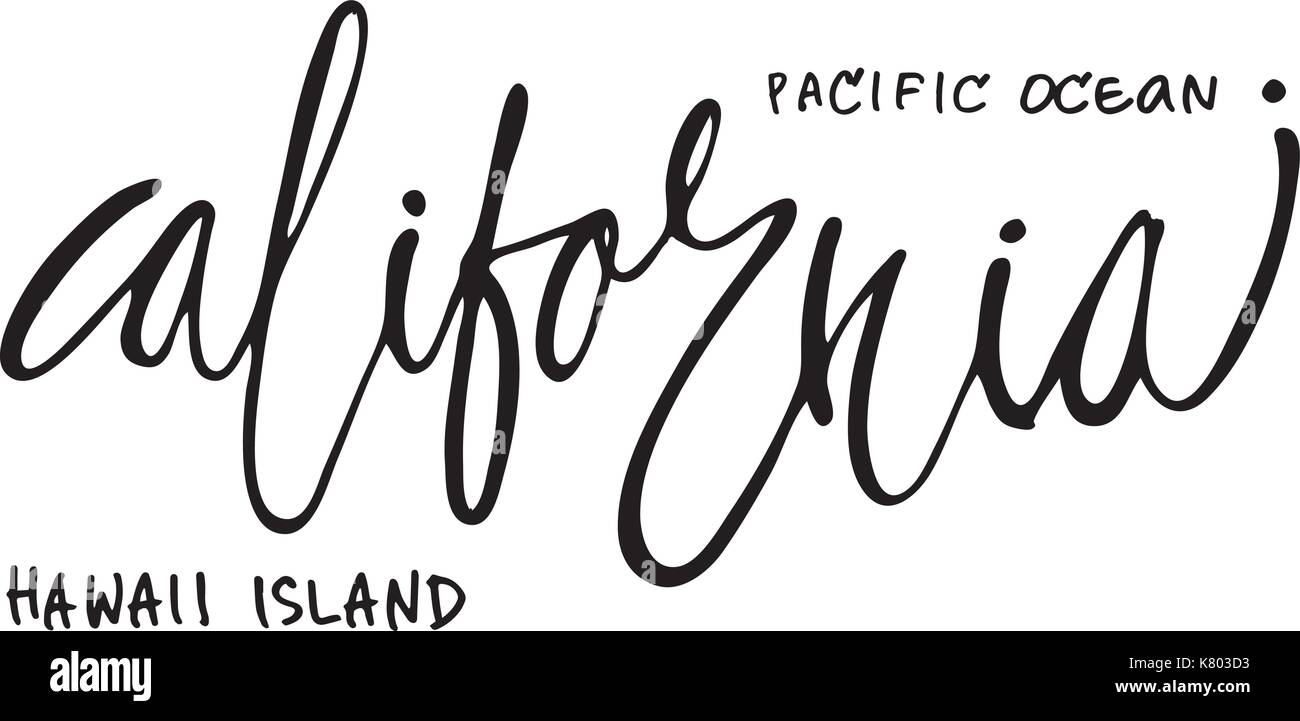 California lettering. design for posters, t-shirts, cards, invitations ...