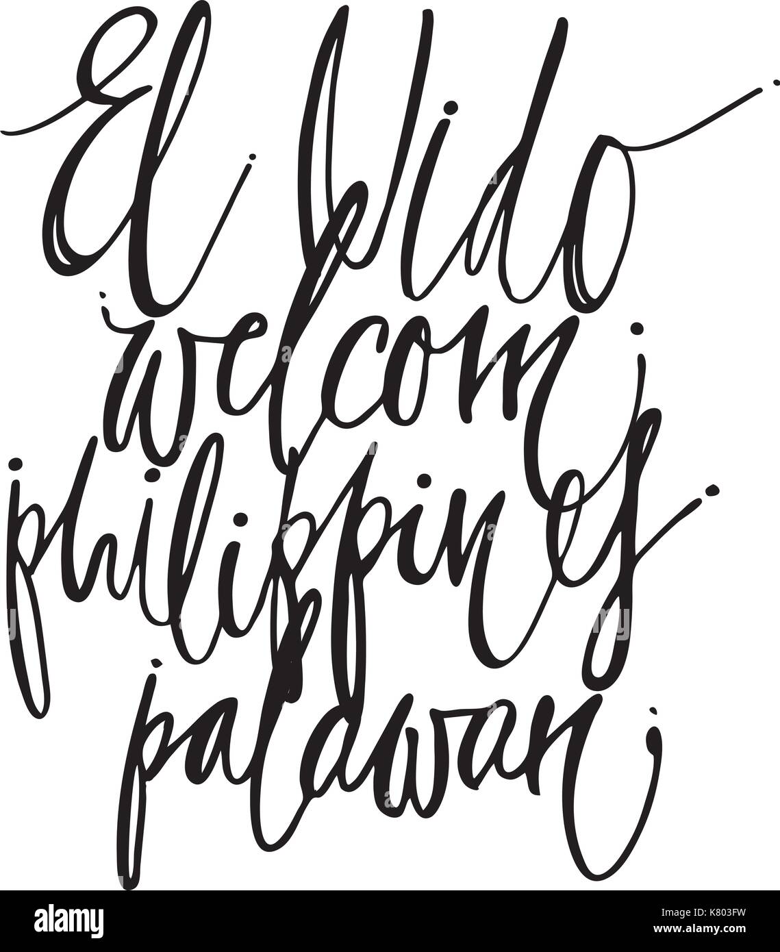 Island palawan map Stock Vector Images - Alamy