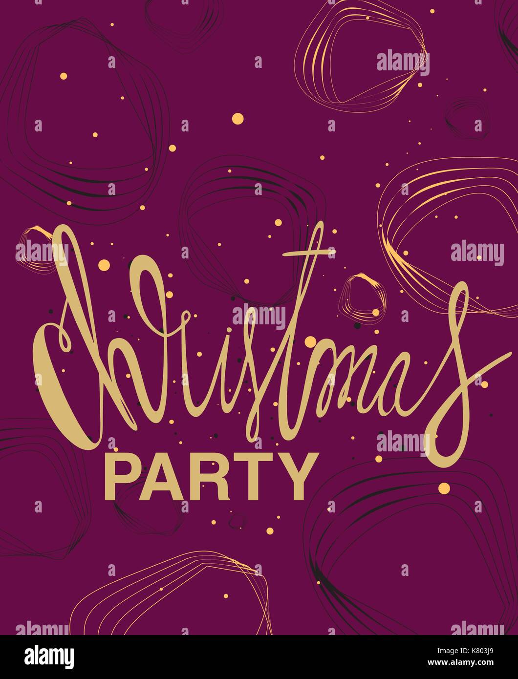 Christmas party - lettering Stock Vector Image & Art - Alamy
