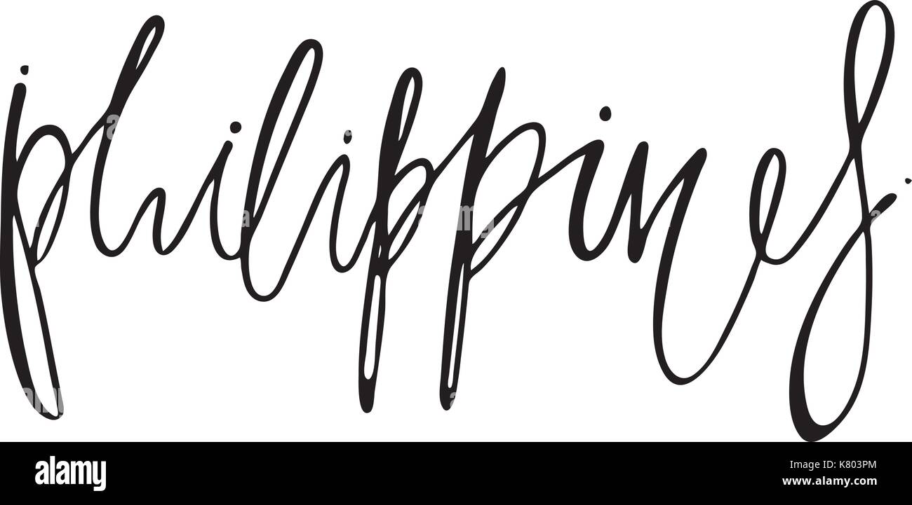 Philippines hand lettering design for posters, t-shirts, cards ...