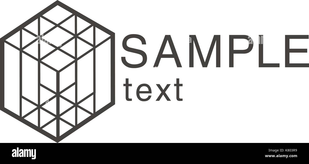 Cube logo design icon, vector illustration. Logical line for websites ...