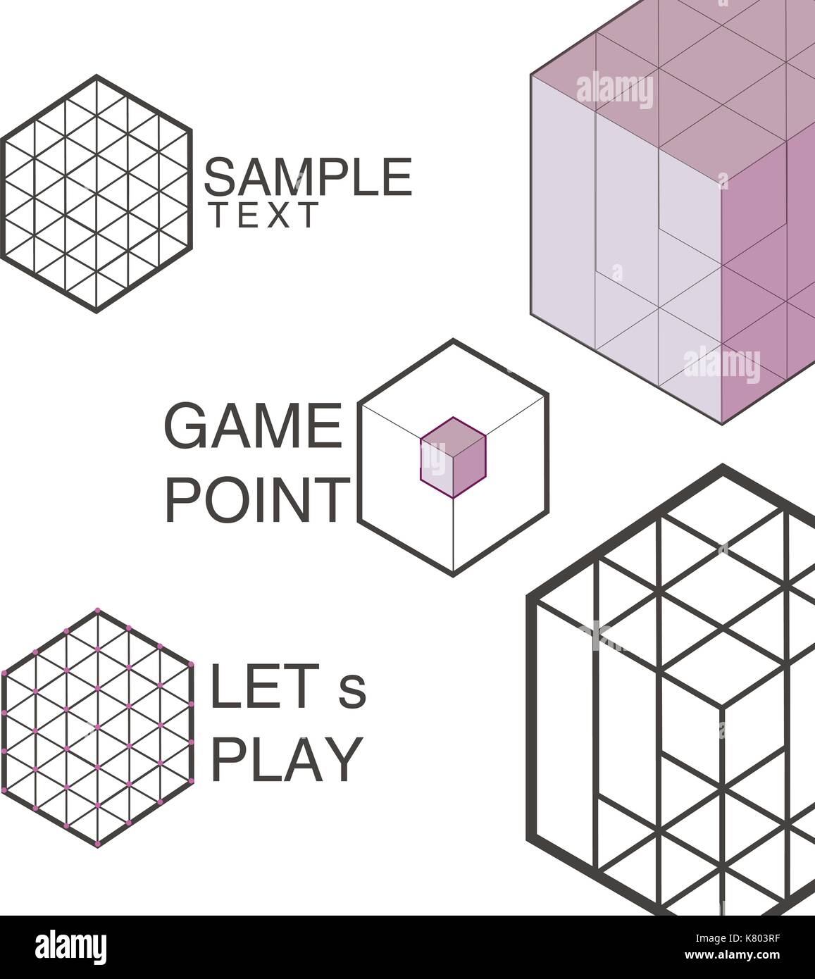 Cube logo design icon, vector illustration. Logical line for websites ...