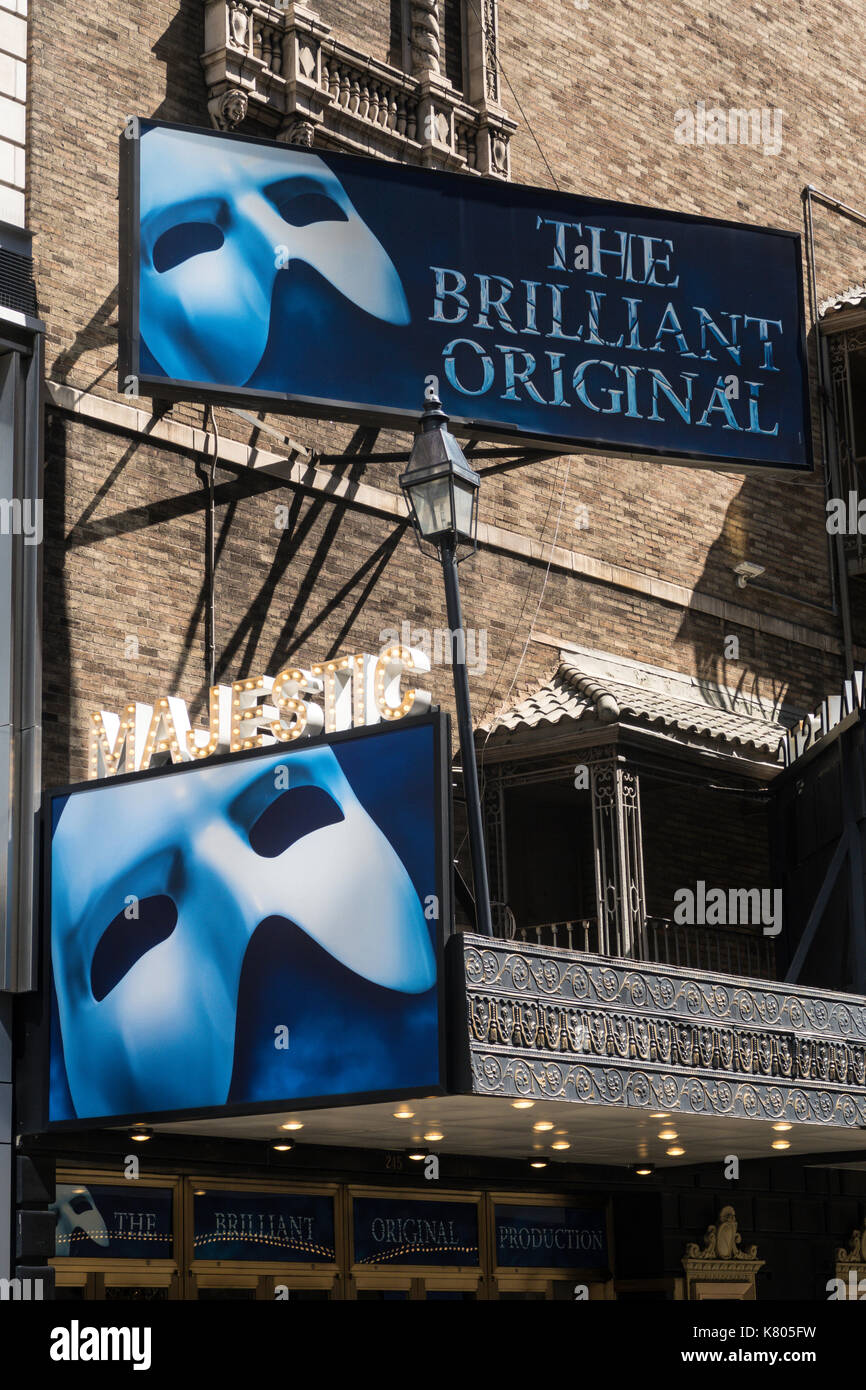 "Phantom of the Opera" Marquee at The Majestic Theatre, 245 W. 44th ...