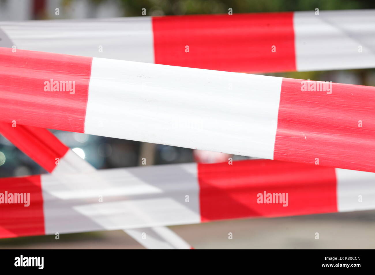 red-white Construction site barrier tape Stock Photo - Alamy
