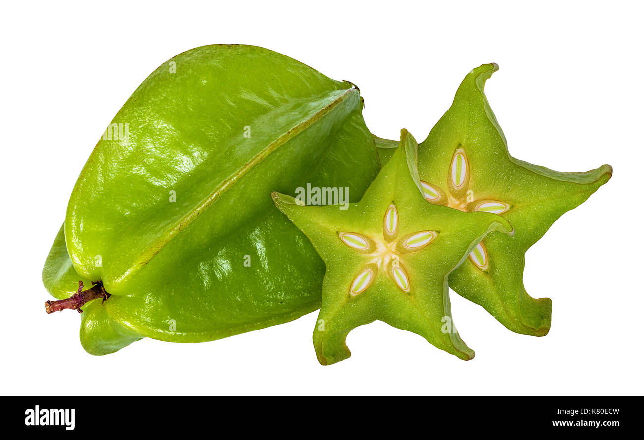Carambole isolated on white background Stock Photo - Alamy