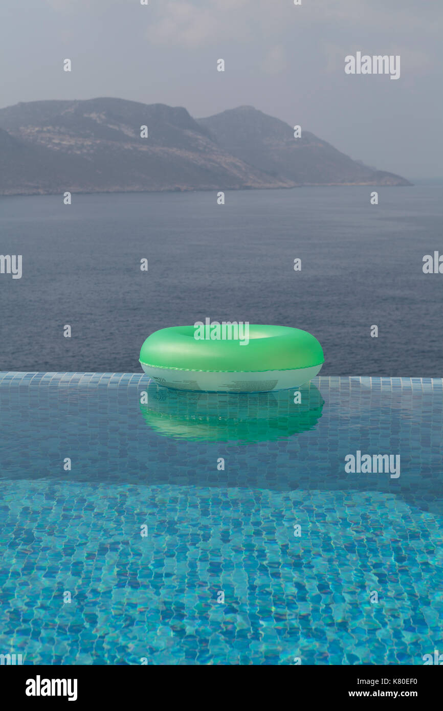Inflatable Ring in Pool Stock Photo - Alamy