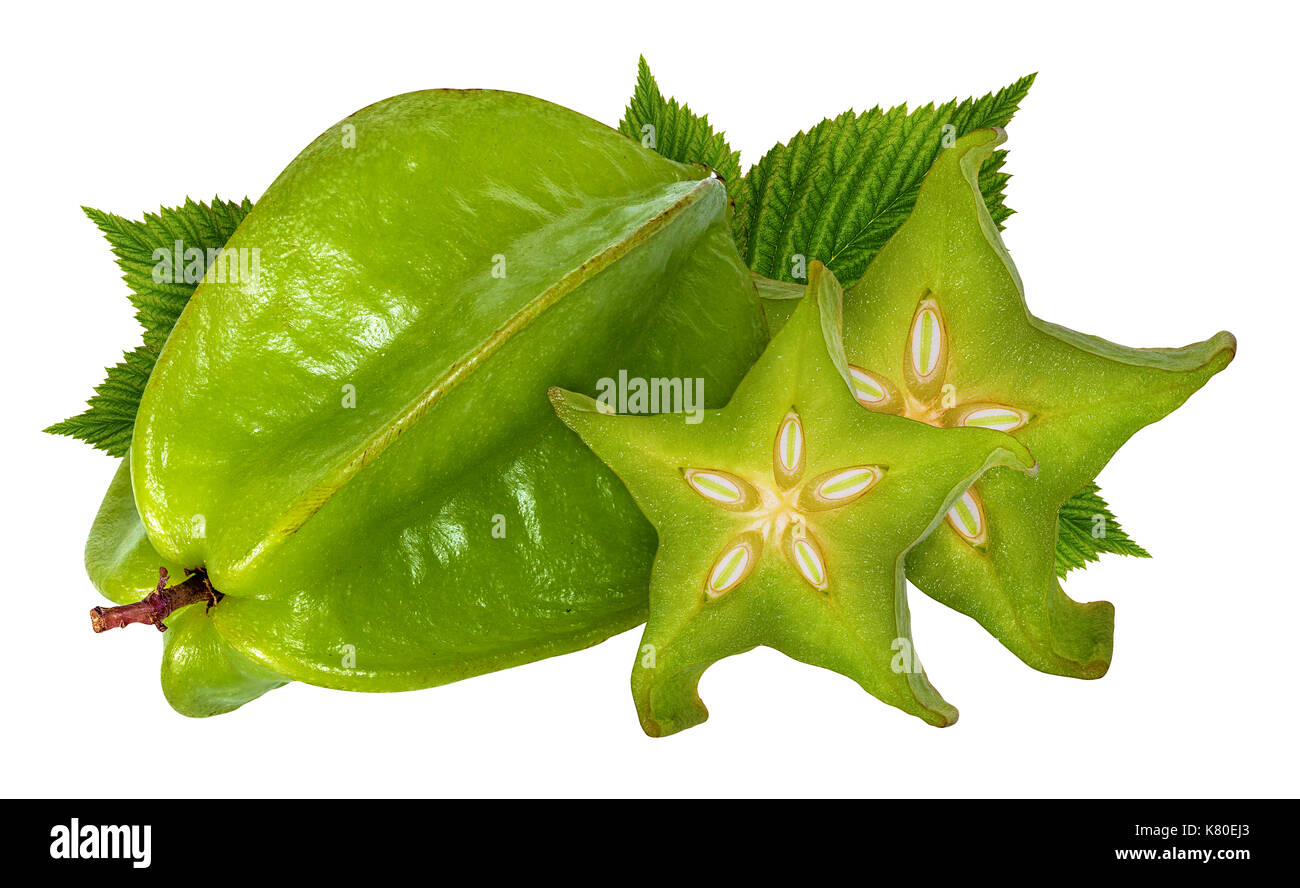 Carambole isolated on white background Stock Photo - Alamy