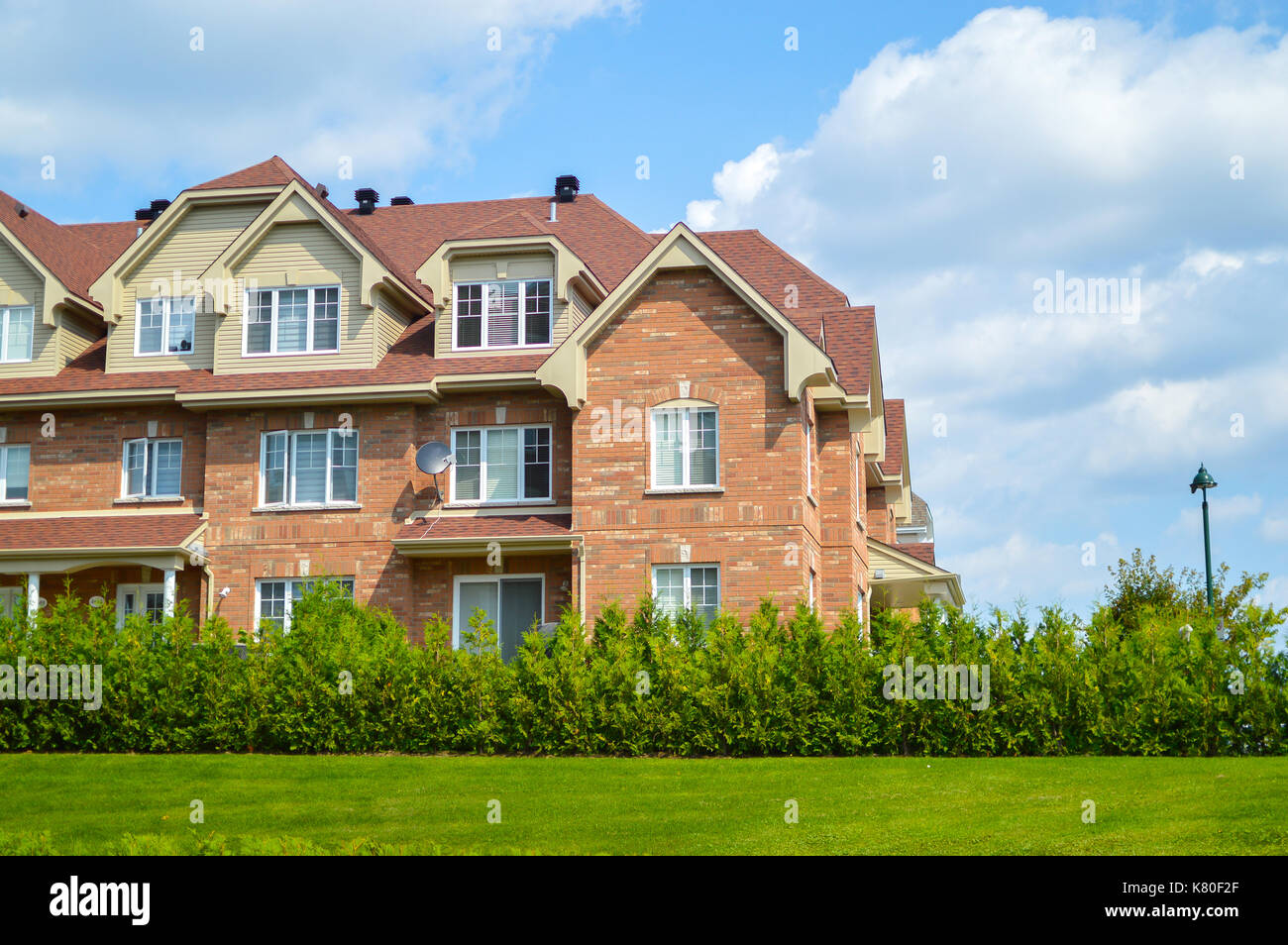 Expensive modern house with huge windows in Montreal, Canada Stock ...