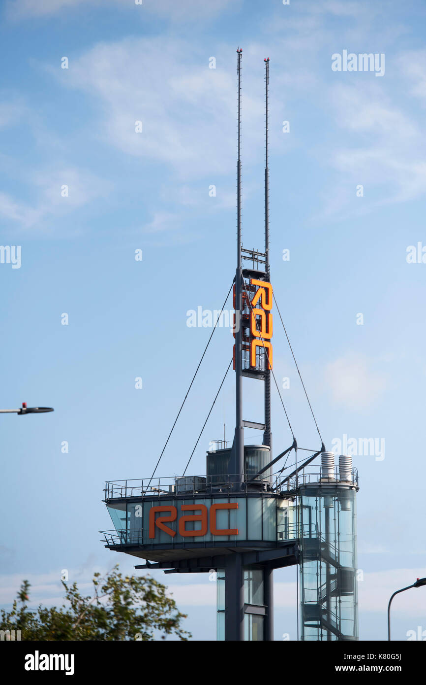 RAC tower sign logo in Bristol, England, UK Stock Photo - Alamy