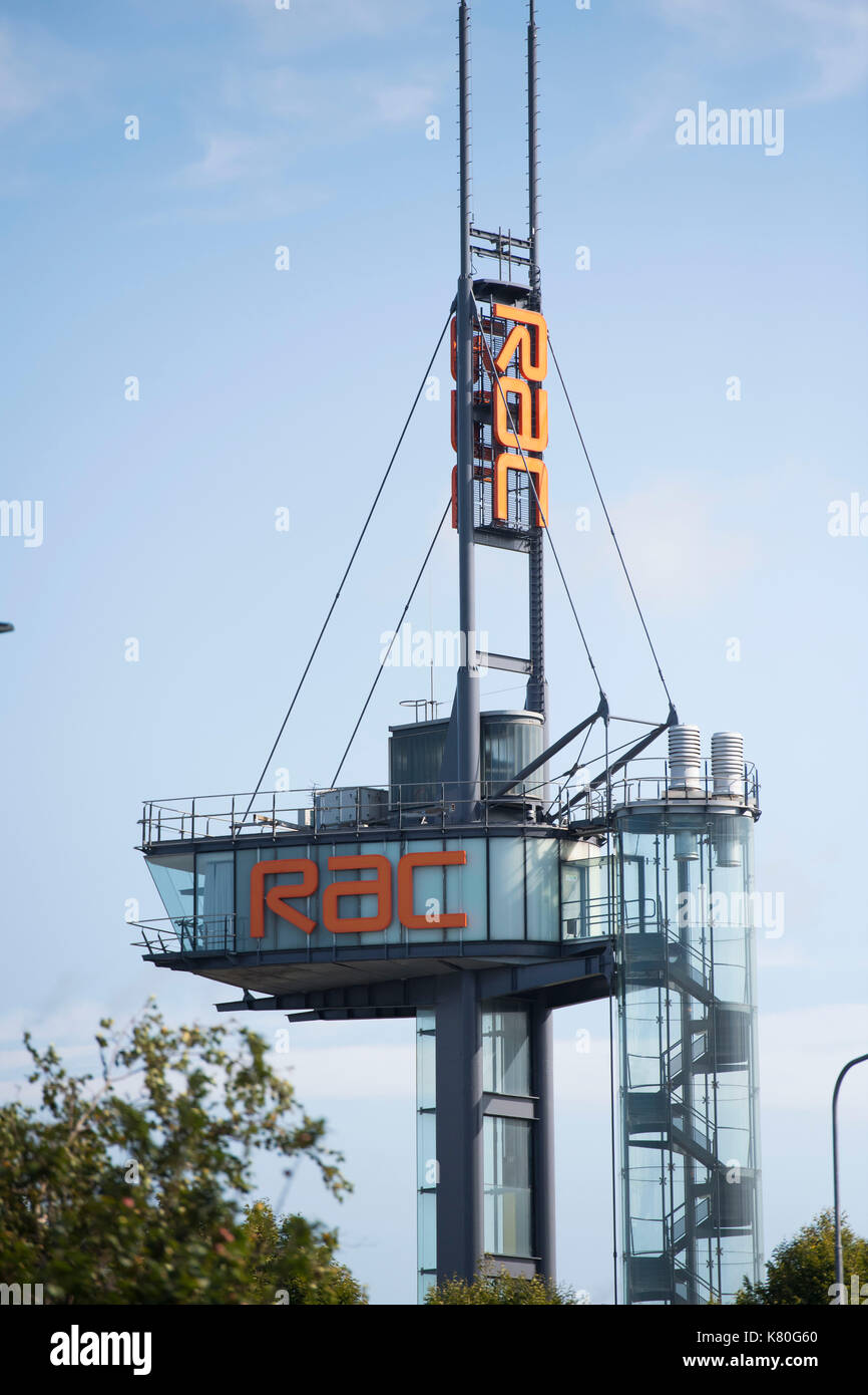 RAC tower sign logo in Bristol, England, UK Stock Photo - Alamy