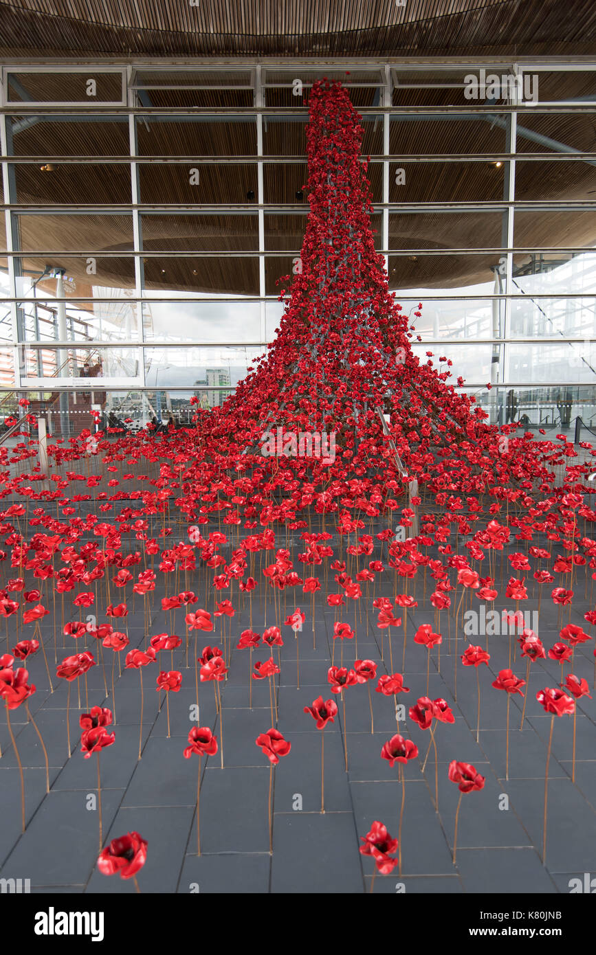 The Weeping Window installation at the Senedd Stock Photo - Alamy