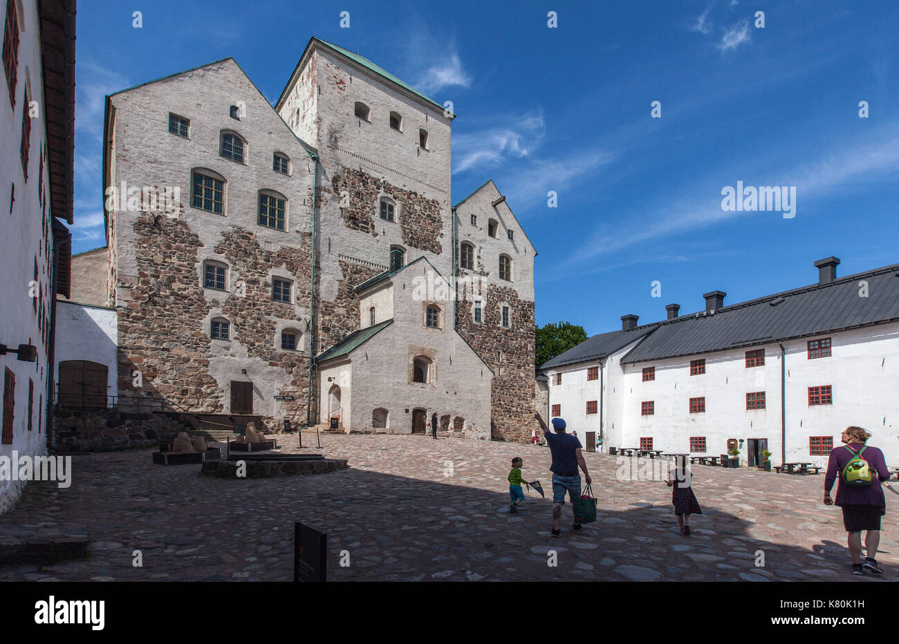 TURKU, FINLAND ON JUNE 30, 2017. Outdoor view of the Turku Medieval ...