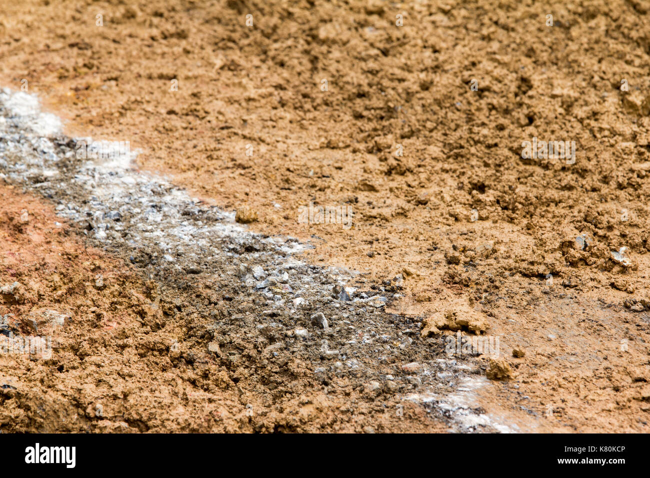 Surface soil was excavated loader Stock Photo - Alamy