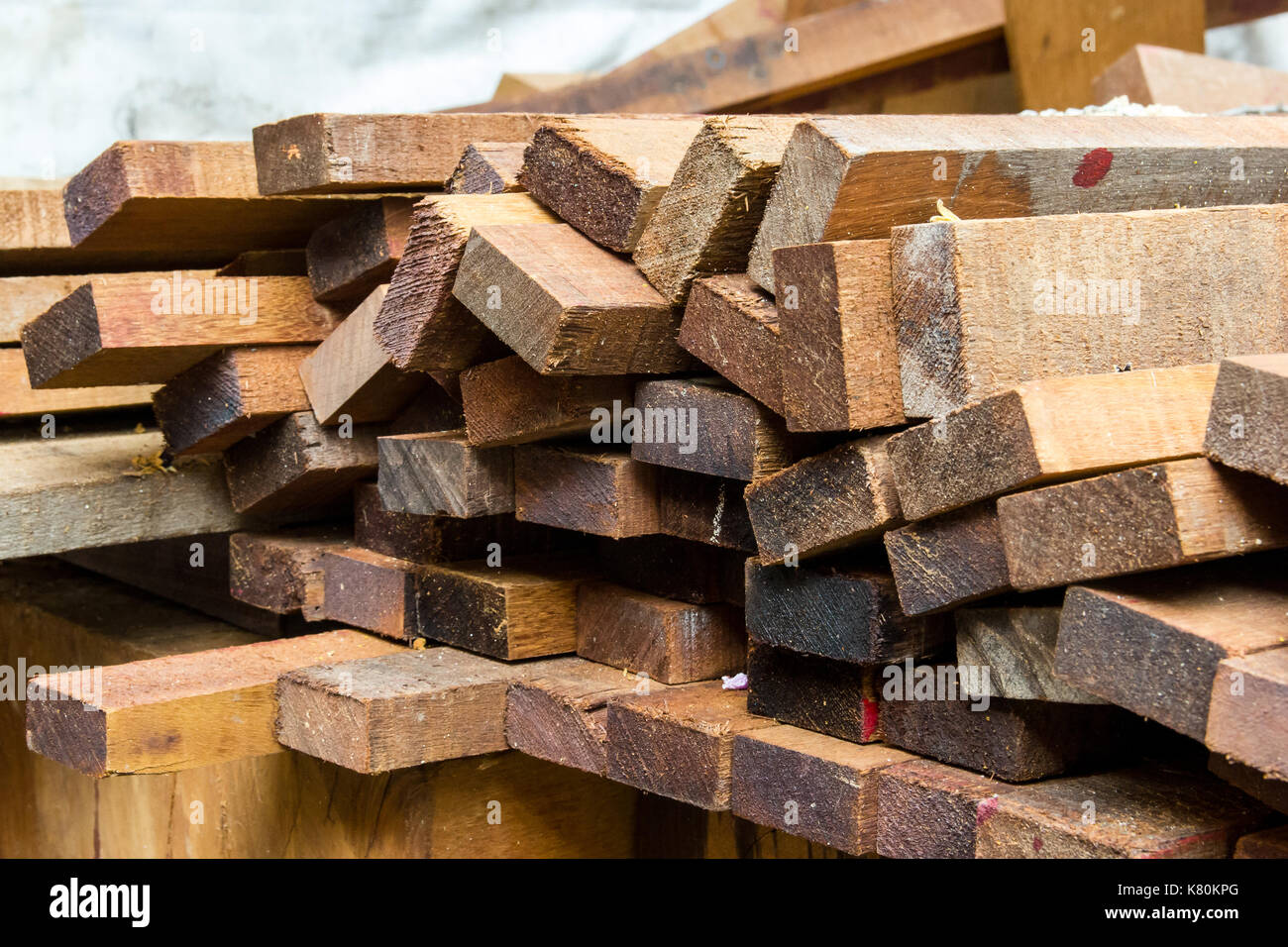 Group of Timber before do the next process Stock Photo - Alamy