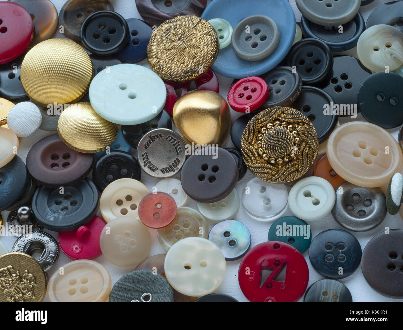 Buttons saved from old clothes Stock Photo - Alamy