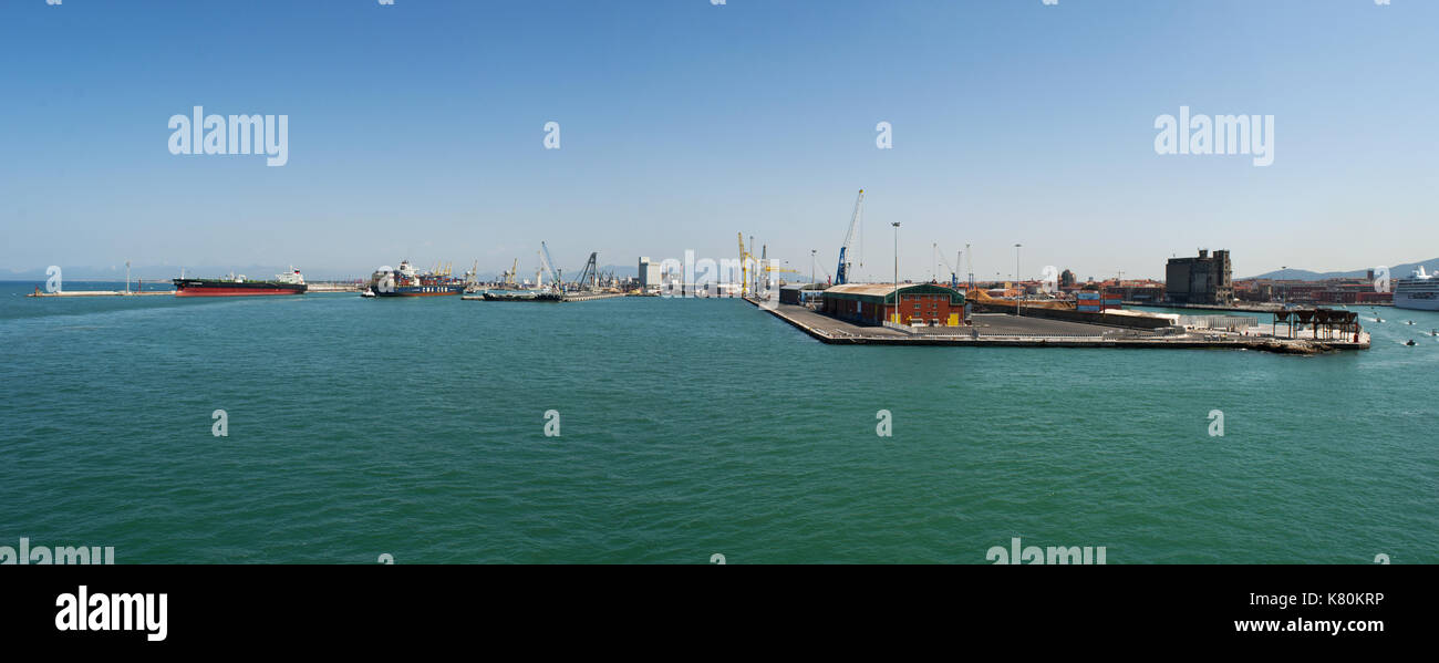 Italy: the port of Livorno, the main port of Tuscany and one of the ...