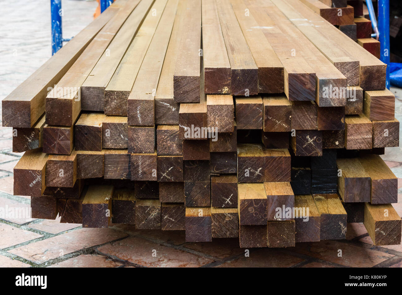 Group of Timber before do the next process Stock Photo - Alamy