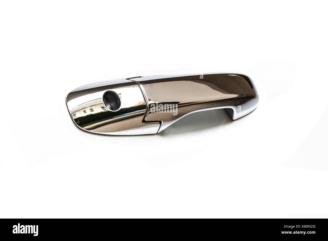 Steel door handle, white background hi-res stock photography and images ...