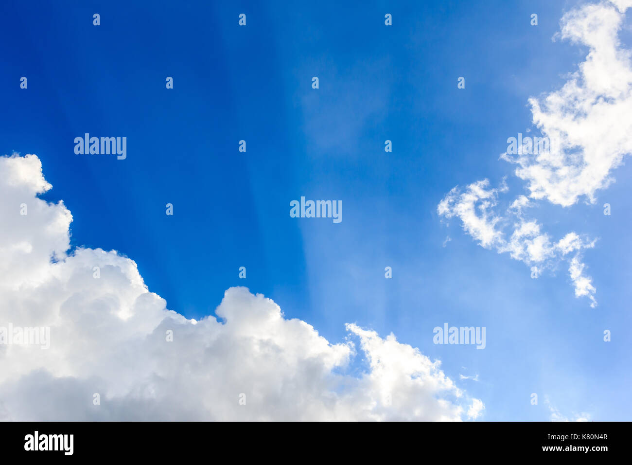 Clear sky and cloud in the sunny day with sunlight from the sun Stock ...