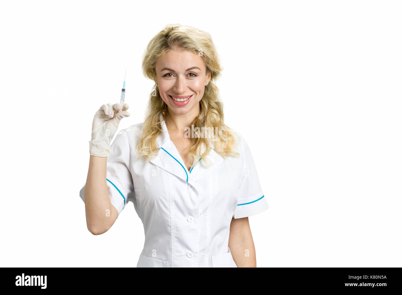 Beautiful nurse injection hi-res stock photography and images - Alamy