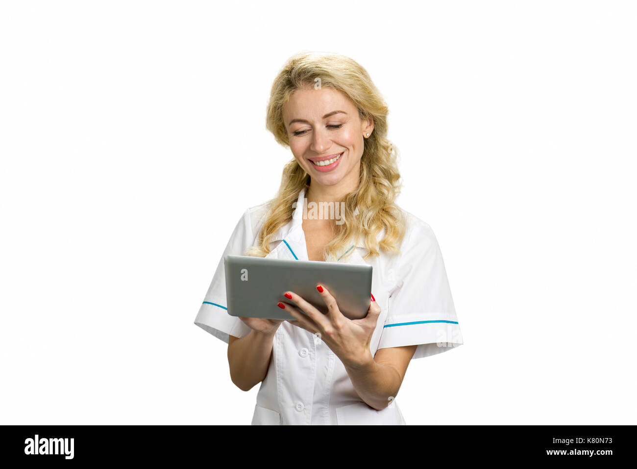 Portrait cheerful nurse pc hi-res stock photography and images - Alamy