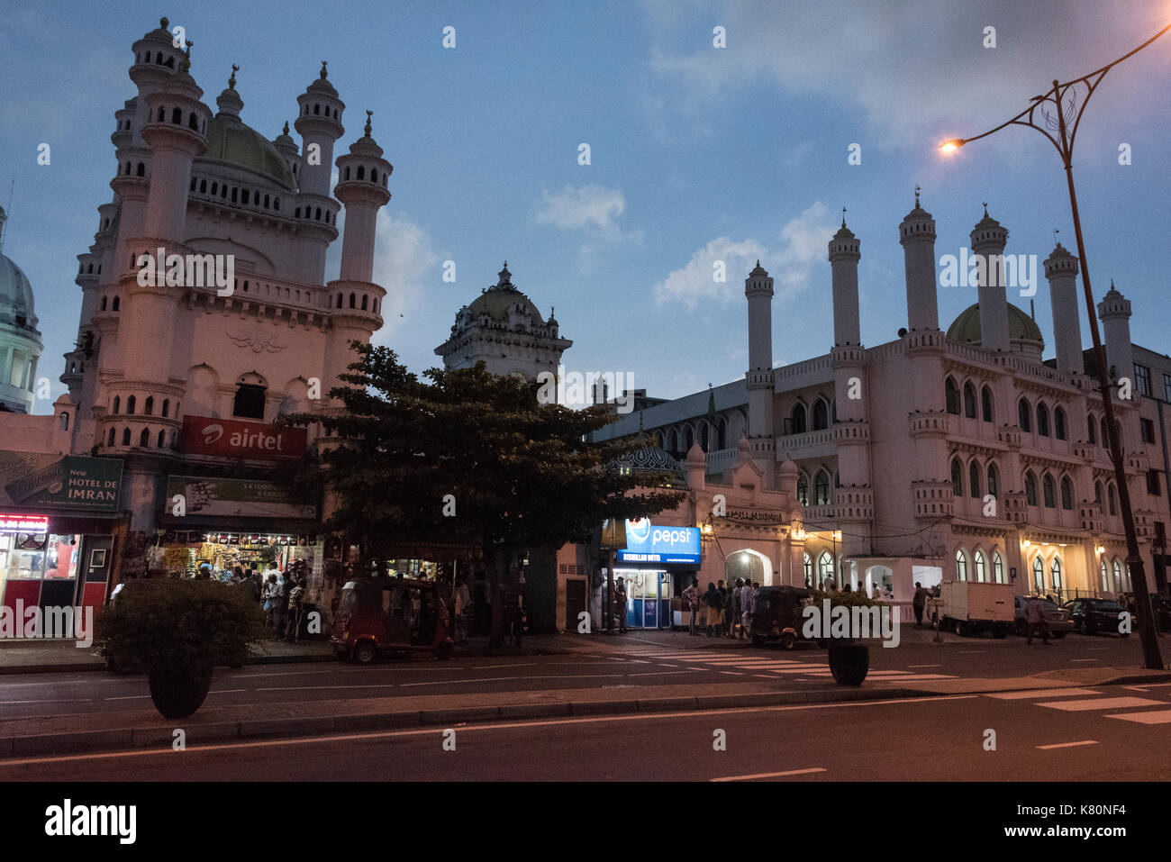 At dusk at the Devatagaha Jummah Masjid Mosque (Shaikh Usman Waliyullah Shrine) in Town Hall ...