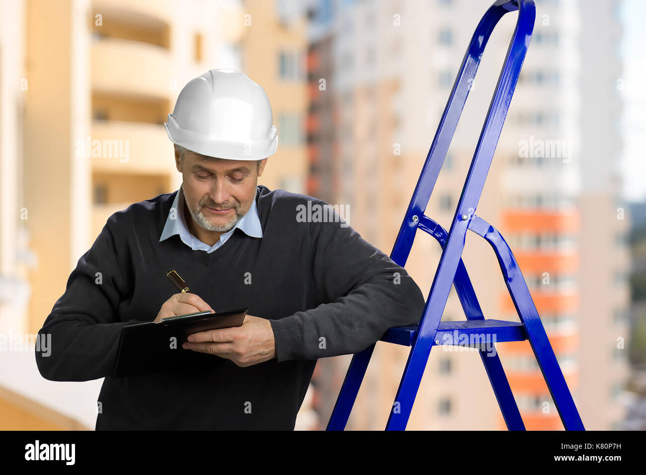 Portrait of mature building inspector Stock Photo - Alamy
