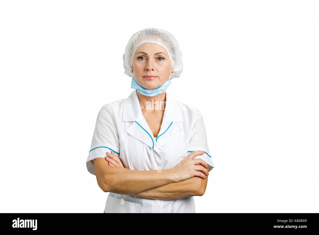 Beautiful medical professional crossed arms Stock Photo - Alamy