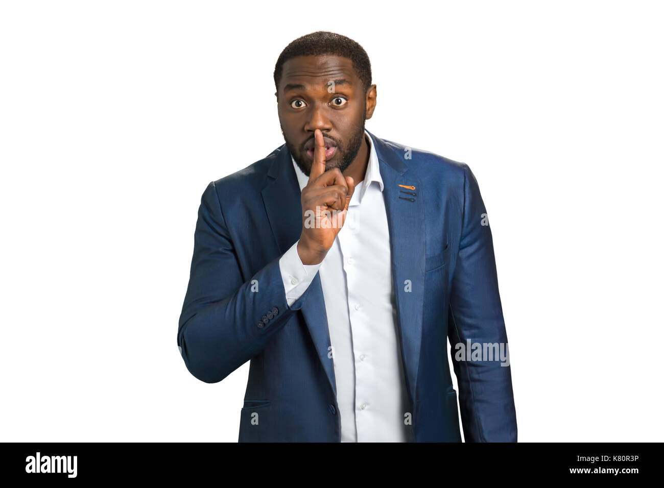 Finger over lips hi-res stock photography and images - Alamy