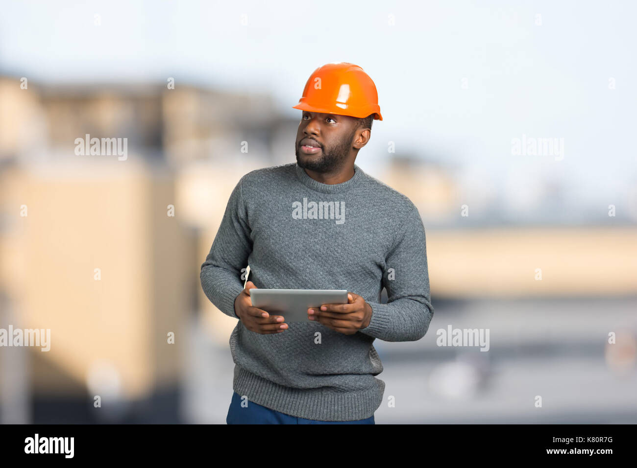 Young black foreman checking the object Stock Photo - Alamy Young black foreman checking the object Stock Photo - Alamy
