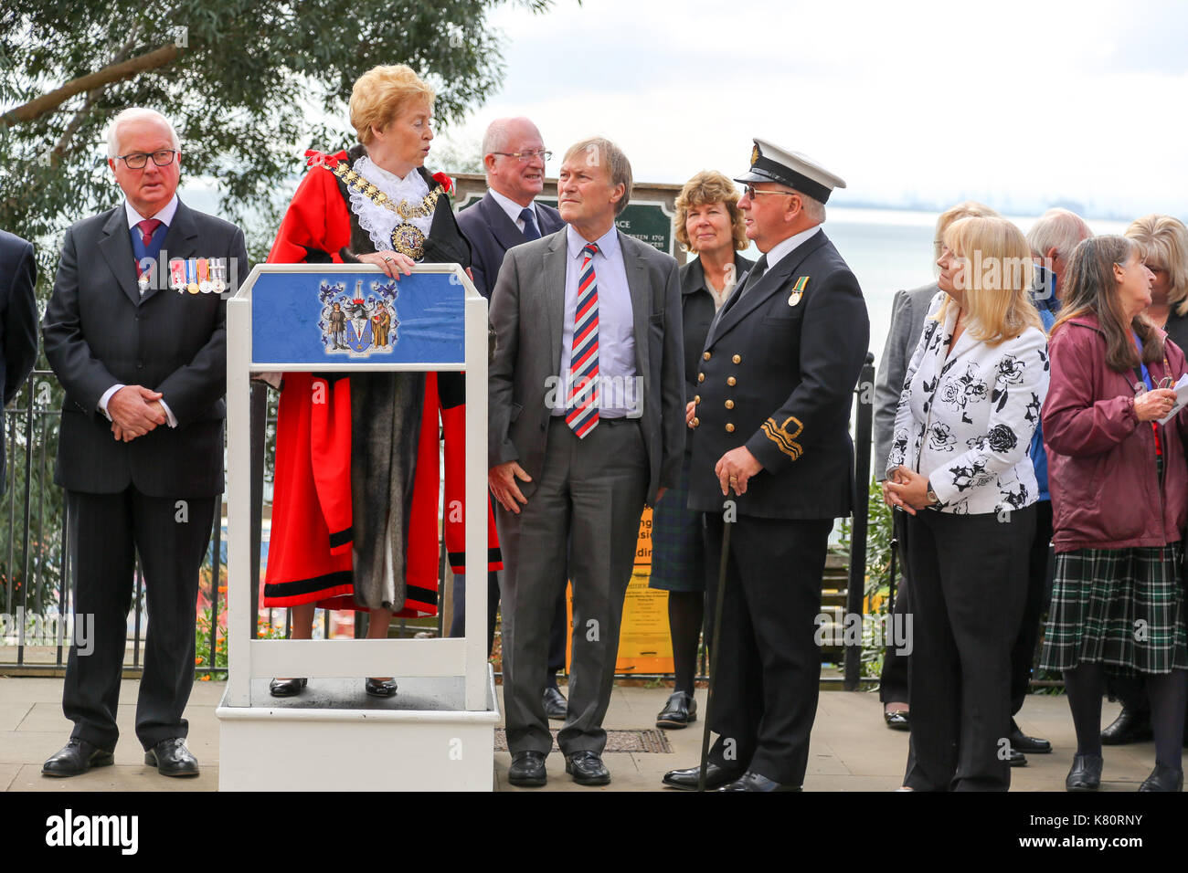 17th Sept, 2017. MP for Southend West David Amess and the Mayor of ...