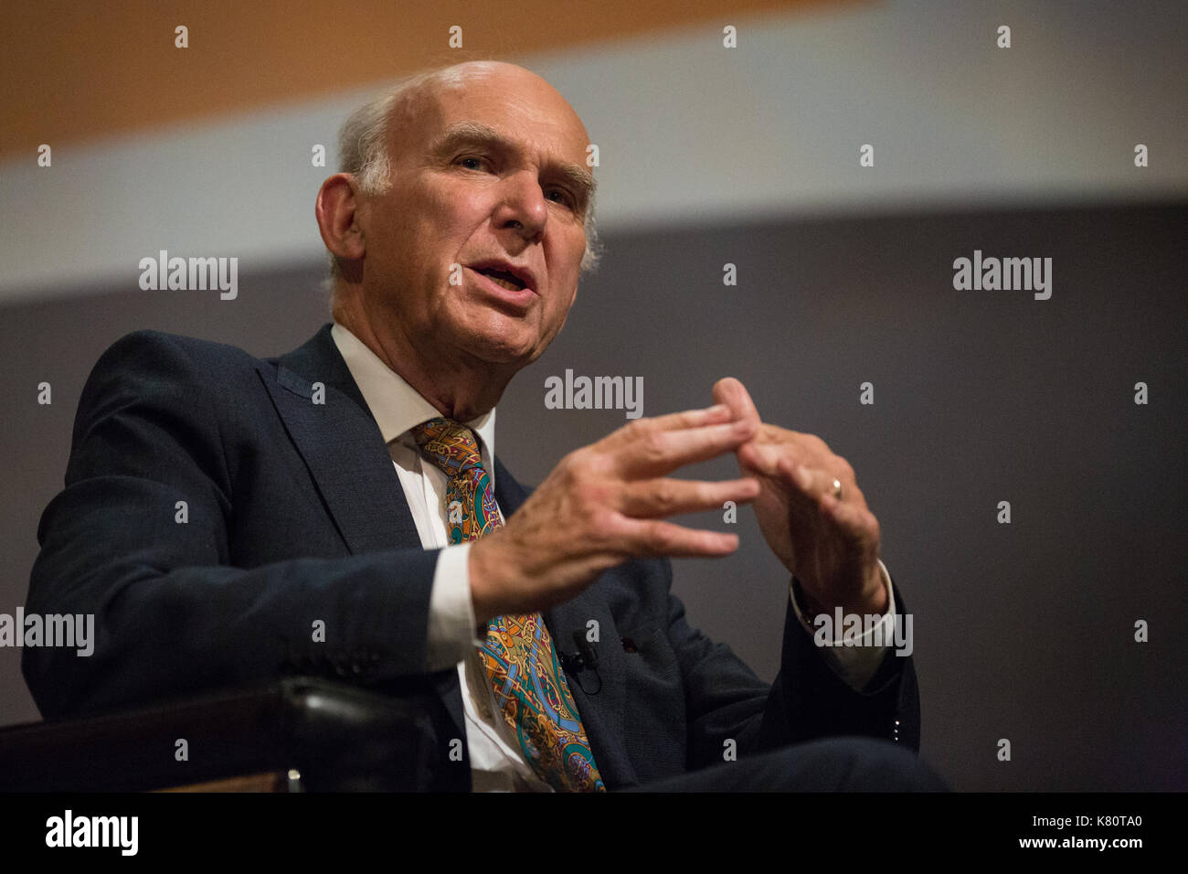 Bournemouth, UK. 17th September, 2017. Sir Vince Cable MP, Leader of ...