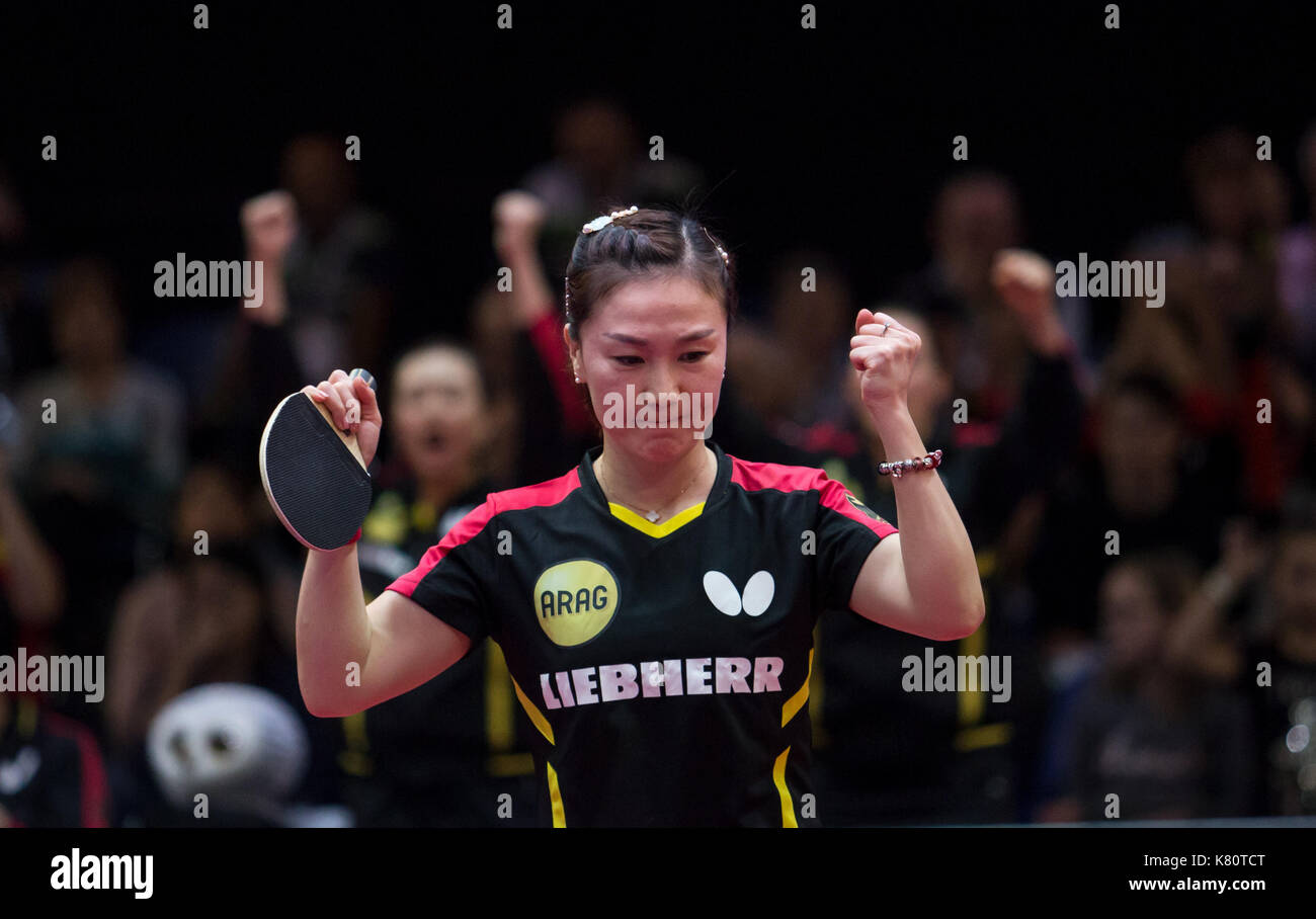 Luxembourg City, Luxembourg. 17th Sep, 2017. Germany's Shan Xiaona in ...