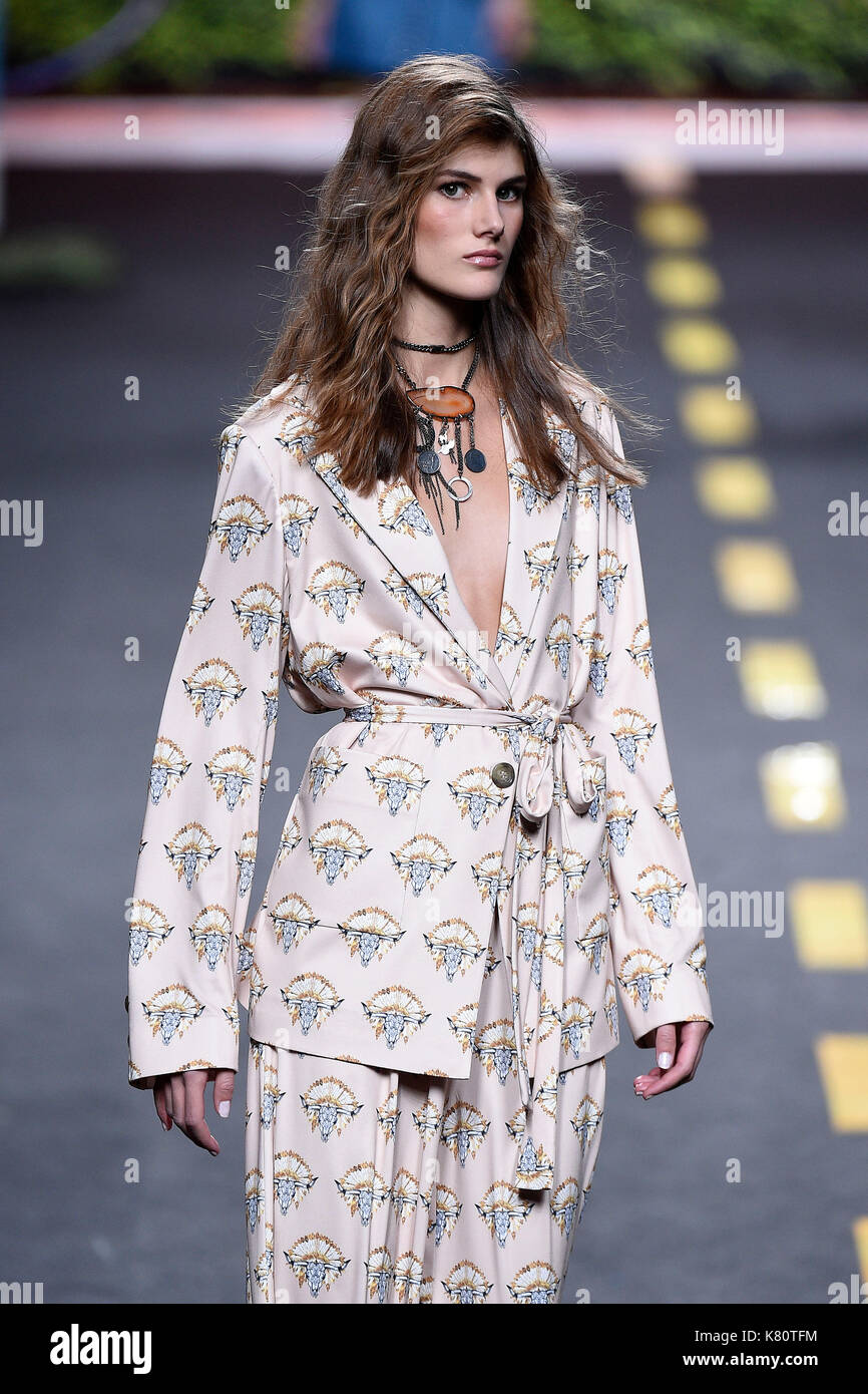 Model wears at collection runway a creation from " Juana Martin ...