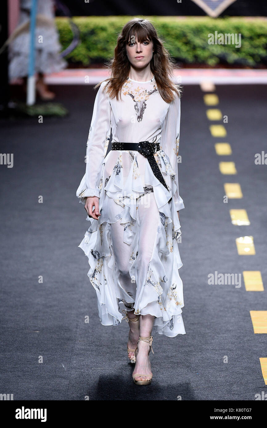 Model wears at collection runway a creation from " Juana Martin ...