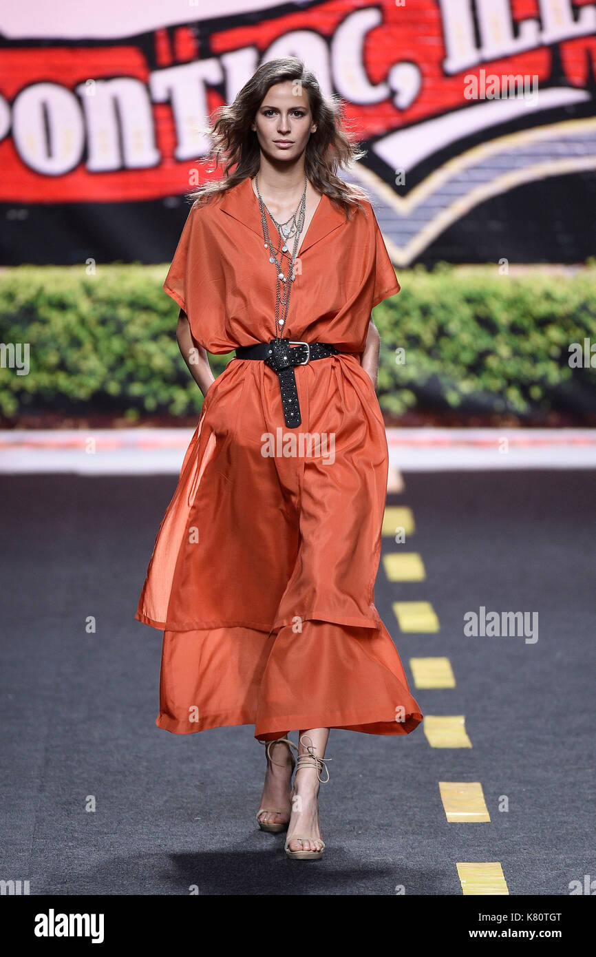 Model wears at collection runway a creation from " Juana Martin ...