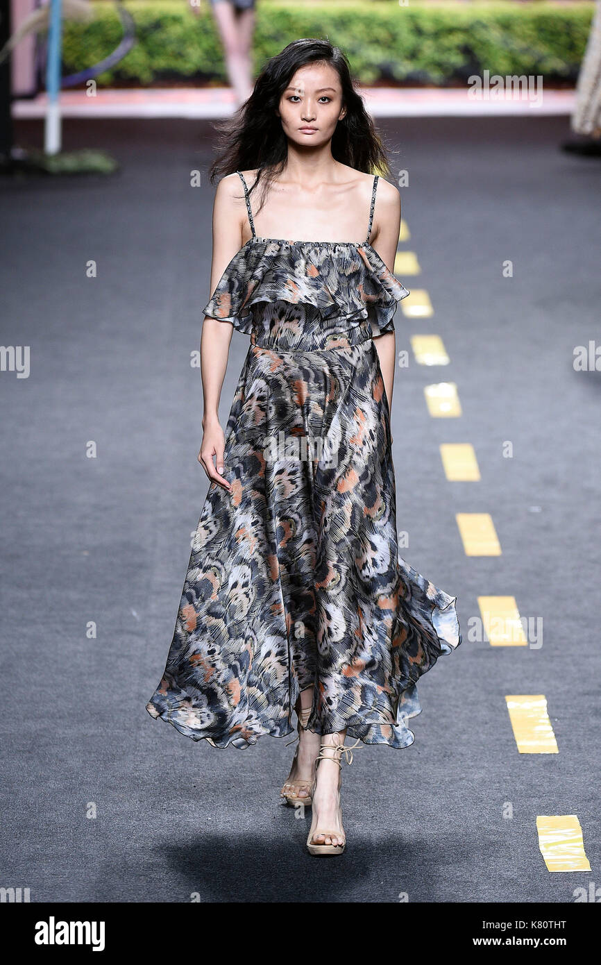 Model wears at collection runway a creation from " Juana Martin ...