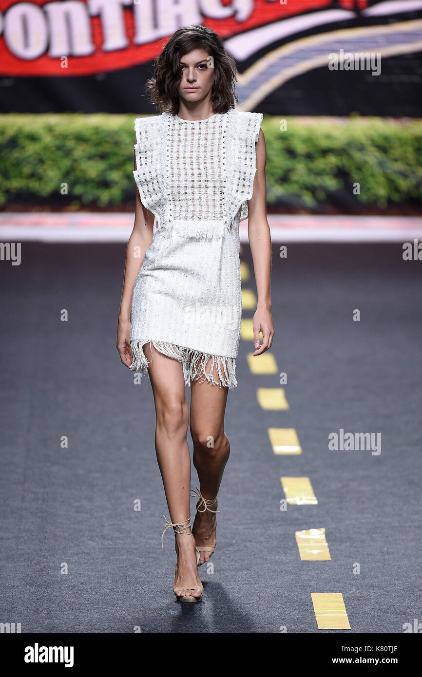 Model wears at collection runway a creation from " Juana Martin ...