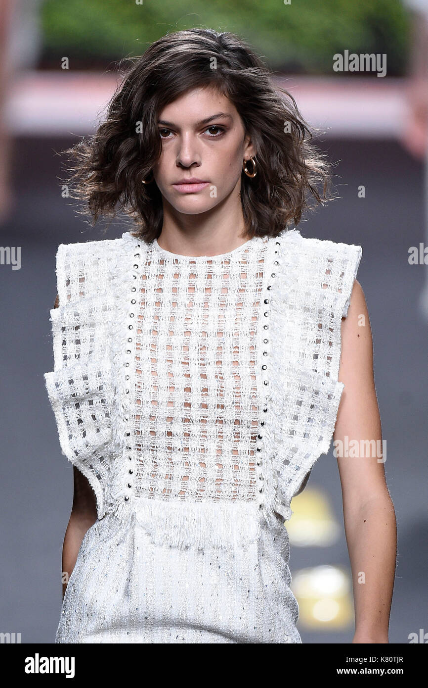 Model wears at collection runway a creation from " Juana Martin ...